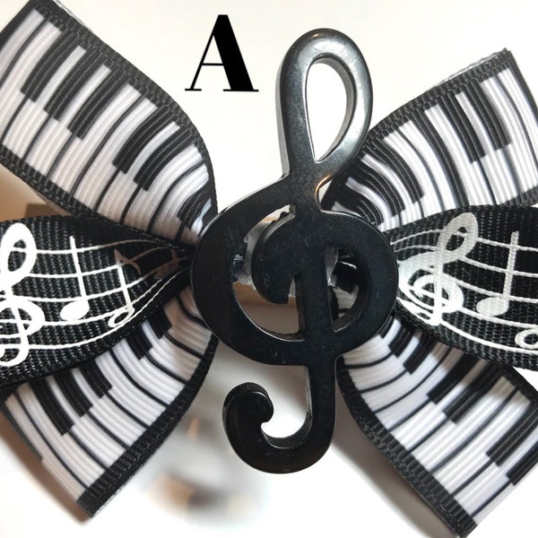 Music Hair Bow - Etsy
