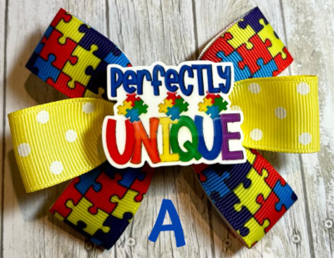 Beeutiful Autism Hair Bows for Big & Little Girls -- Perfectly Unique ...