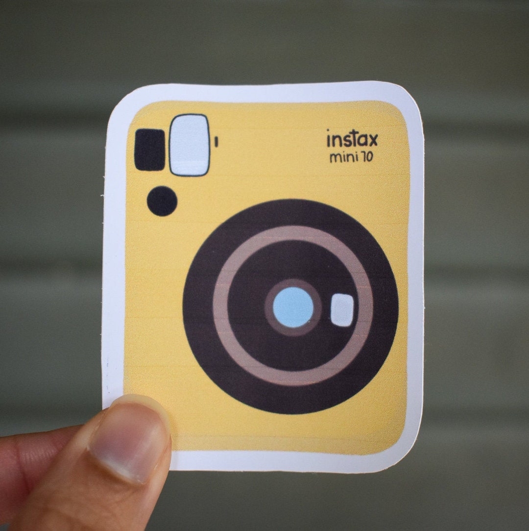 Instax Yellow Polaroid Camera Sticker Laptop Sticker - Etsy