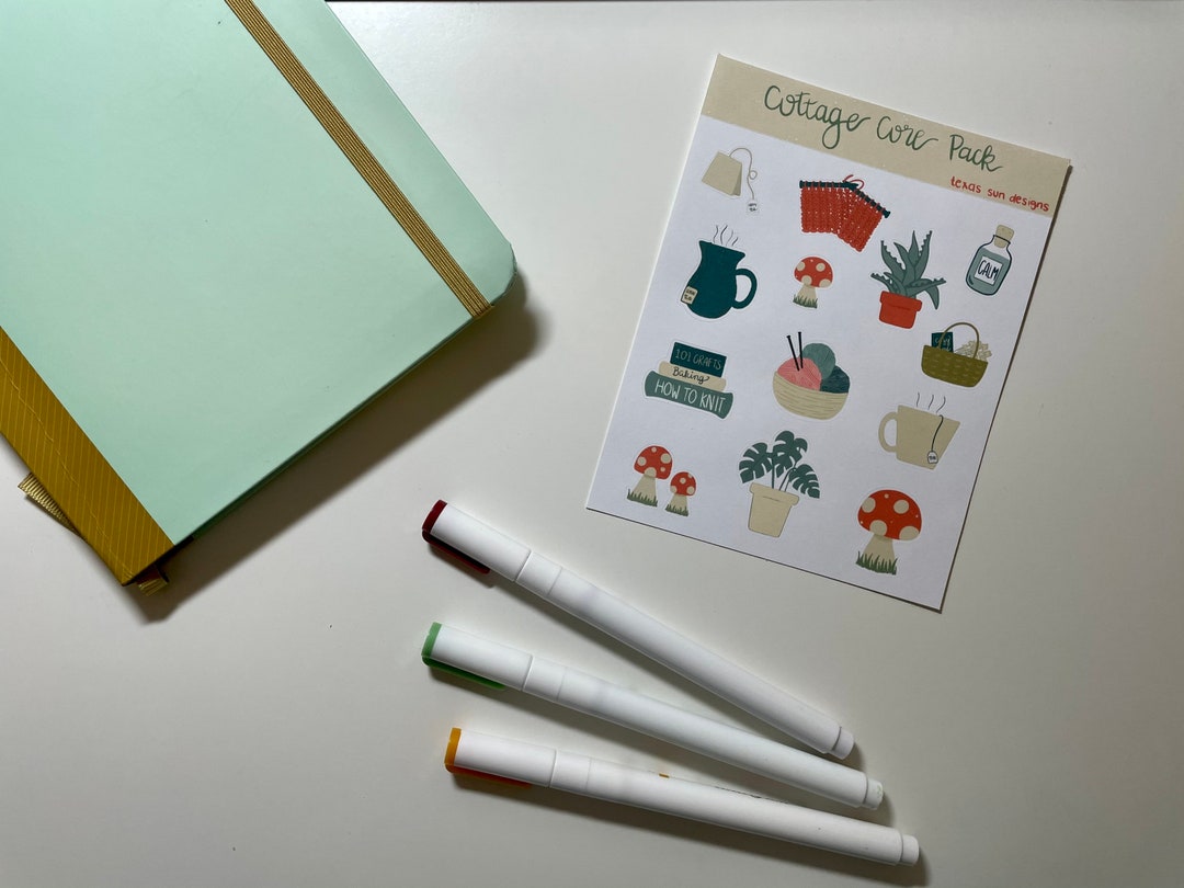 Cottage Core Sticker Pack - Cottage Core - Cozy - Stickers - Bullet ...