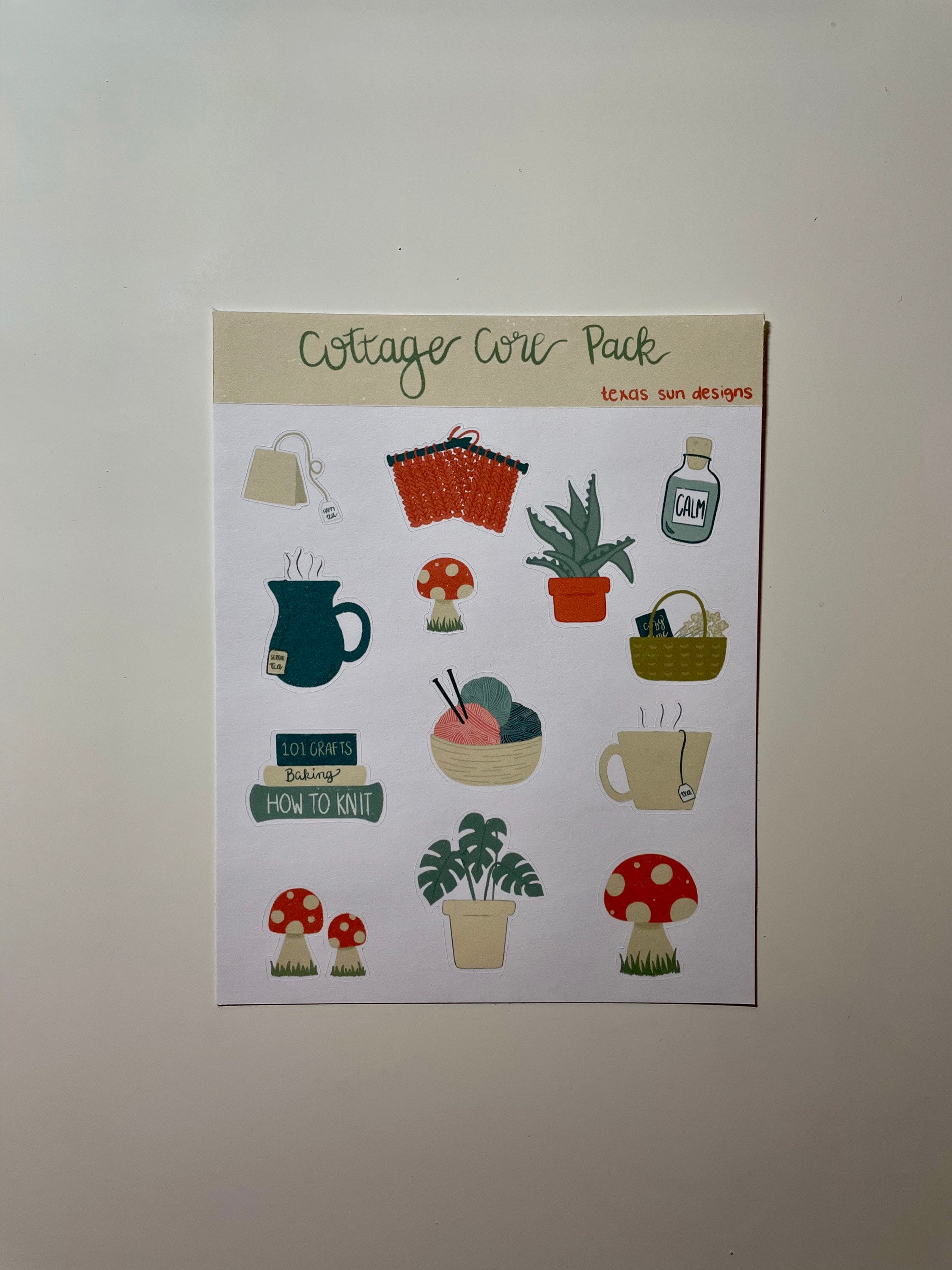 Cottage Core Sticker Pack - Cottage Core - Cozy - Stickers - Bullet ...
