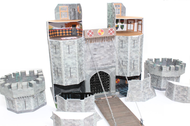 Dnd Guardhouse/gatehouse Card Model Kit. 10 Playable Surfaces, Moving ...