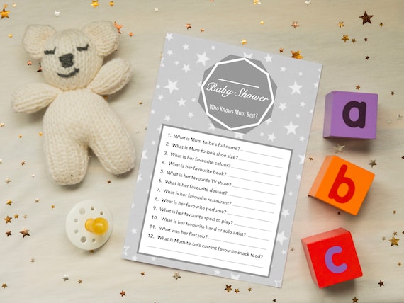 Set of 3 Printable Gender Neutral Baby Shower Games | Etsy