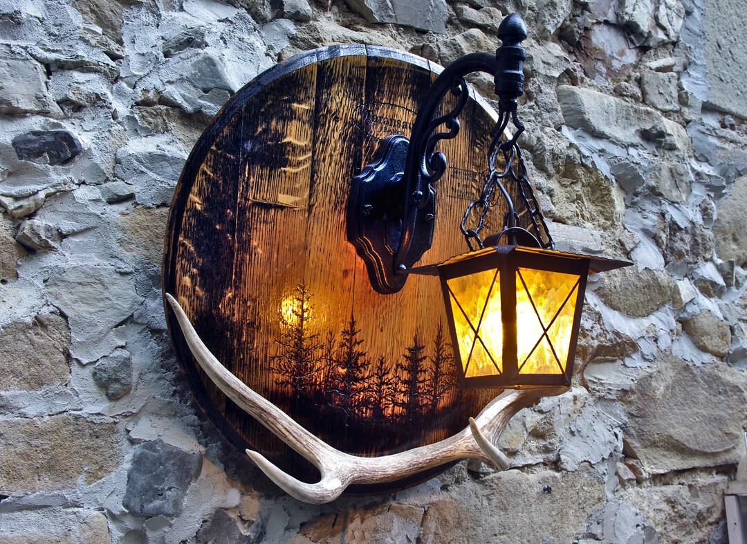 Mountain Lantern Wall Lamp - Rustic Cottage Lighting, Perfect for Cozy ...