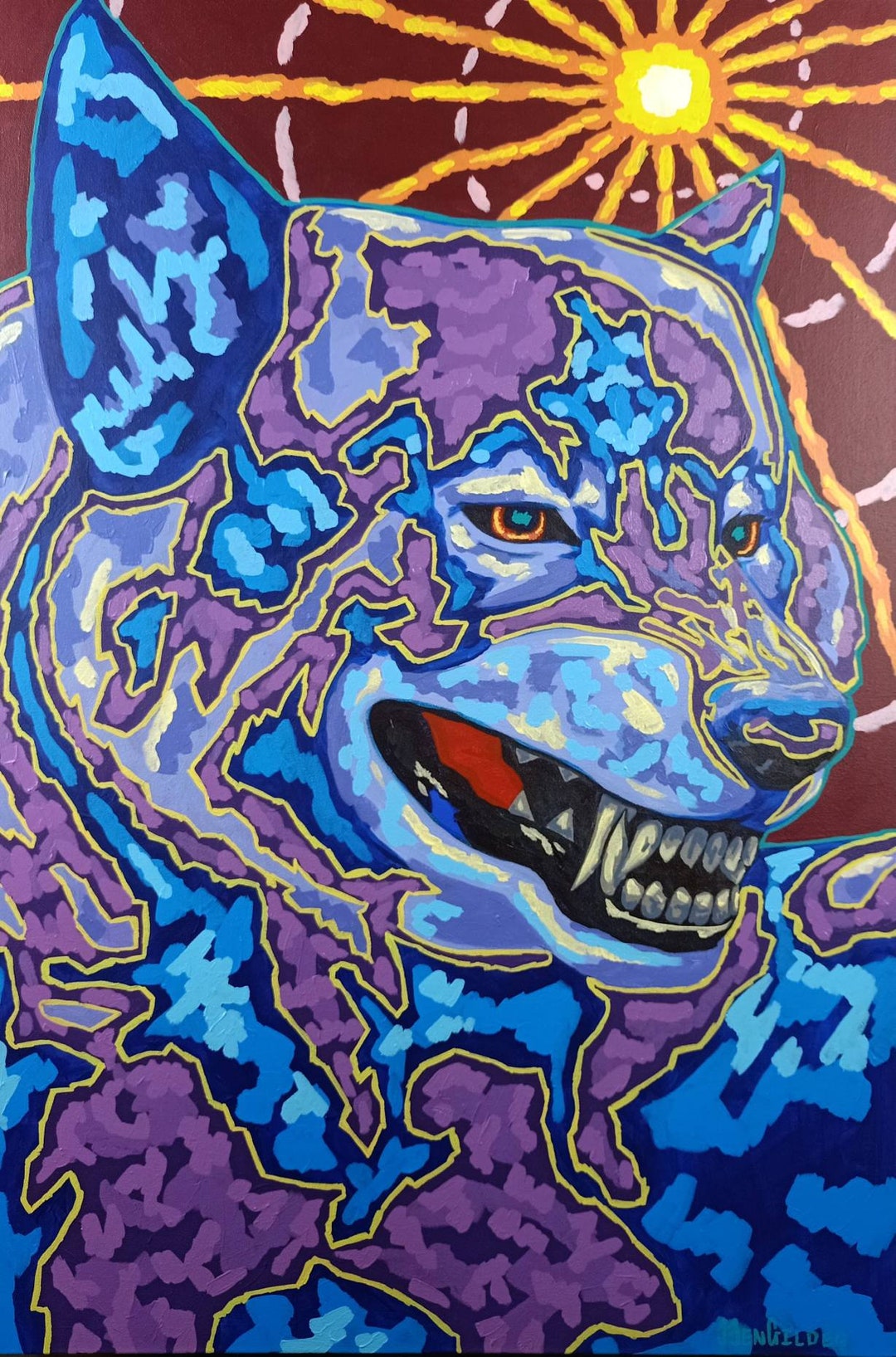 Original Abstract Painting apex Predator Art by - Etsy