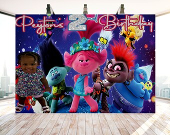 Trolls Backdrop | Etsy