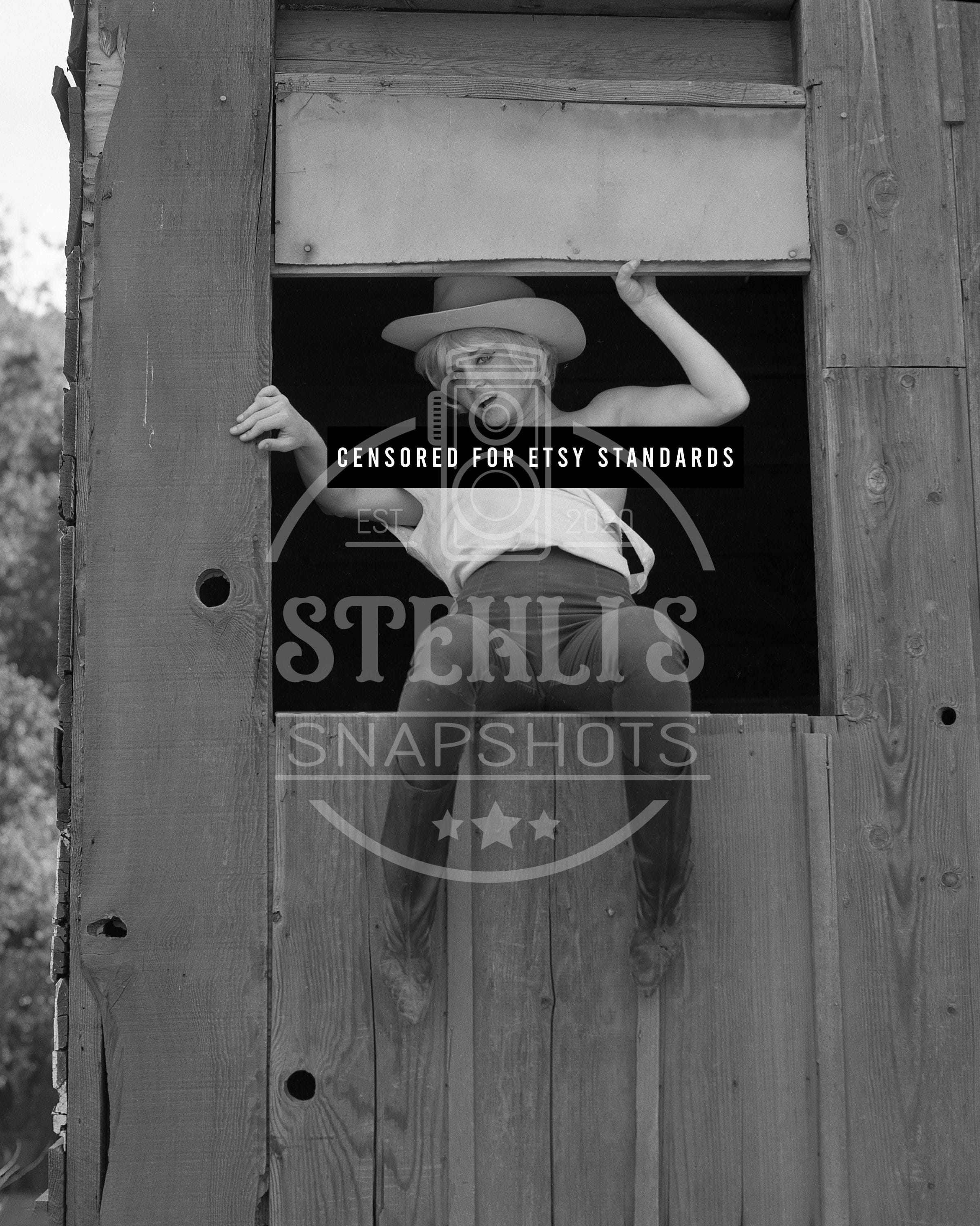 Dinine Novack Topless Cowgirl 1960s Risque Photo by Ron Vogel - Reprint ...