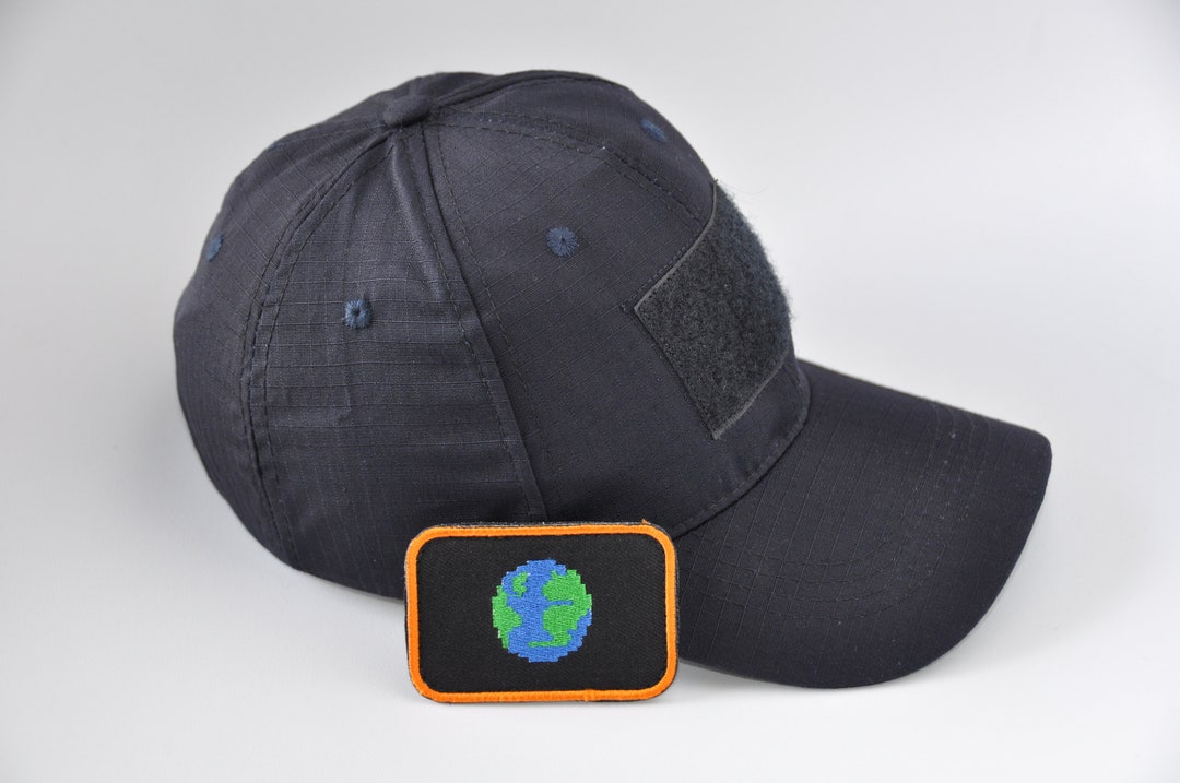 Velcro Hat Earth Patch 3x2'' Embroidery With Velcro Backing - Etsy