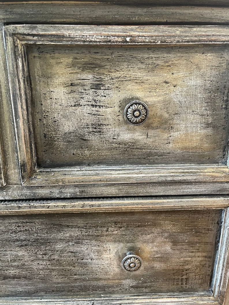 Rustic Distressed Chest of Drawers - Etsy
