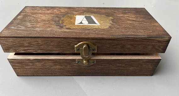 Wooden Initial Box - Etsy