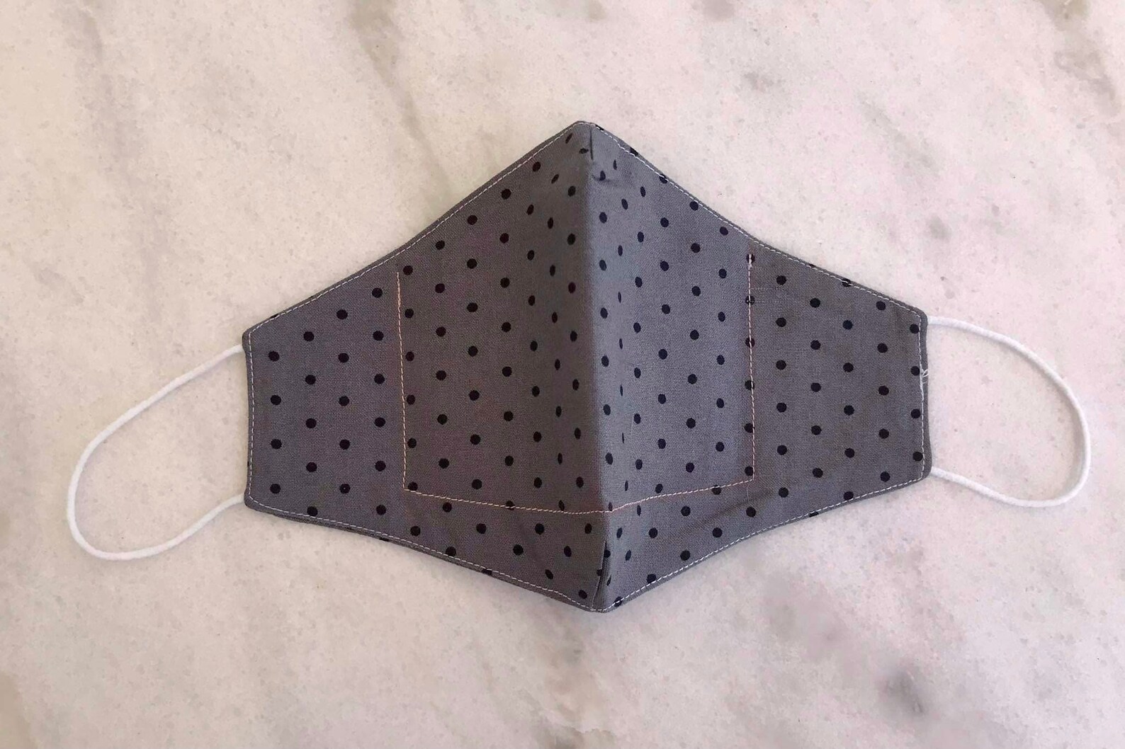 Grey Face Mask and Black Dots With Removable Carbon Filter, Unisex Face ...