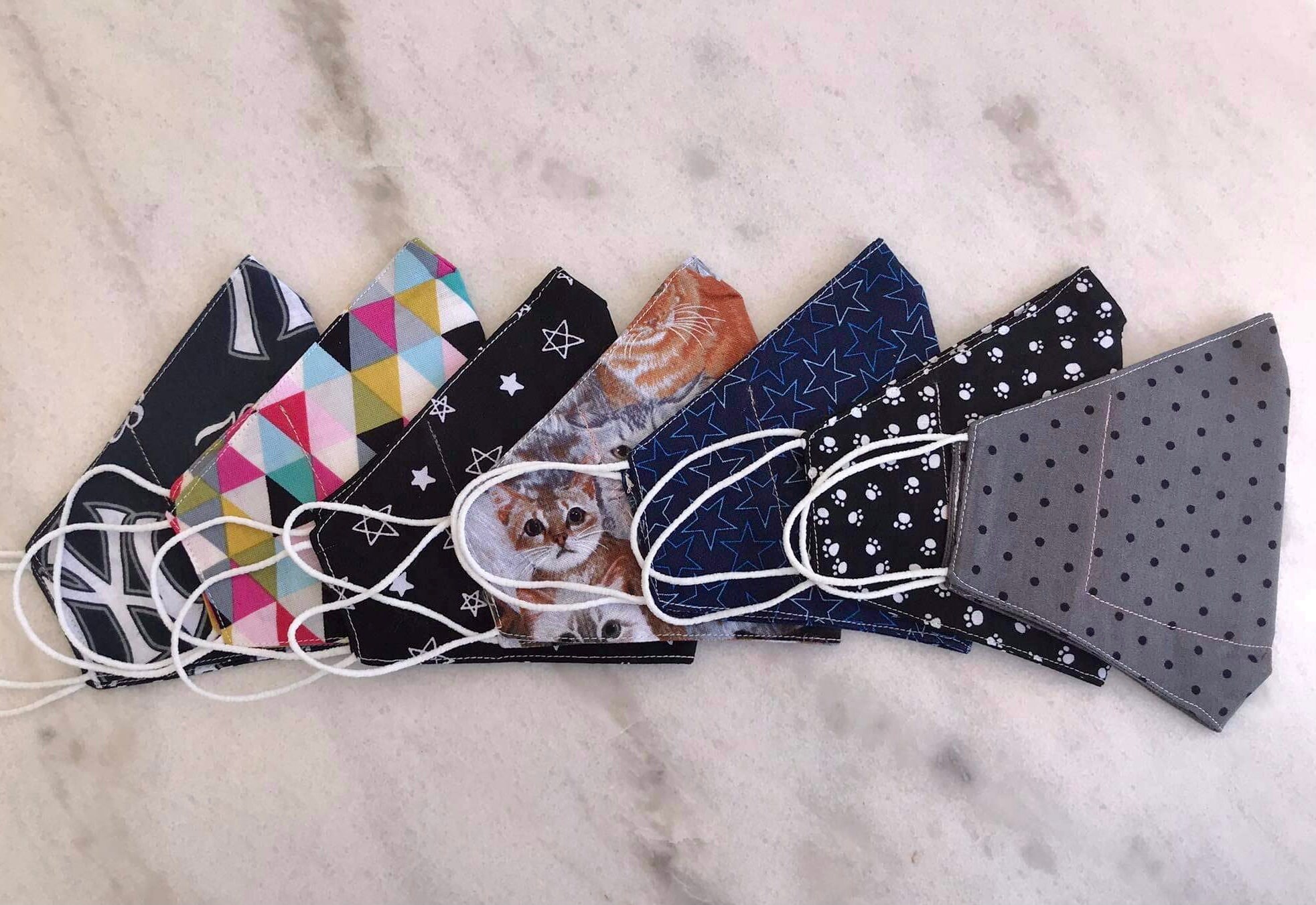 Grey Face Mask and Black Dots With Removable Carbon Filter, Unisex Face ...