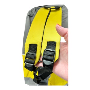 Backpack With Zips and Straps, Unisex Adult Rucksack, Yellow Backpack ...