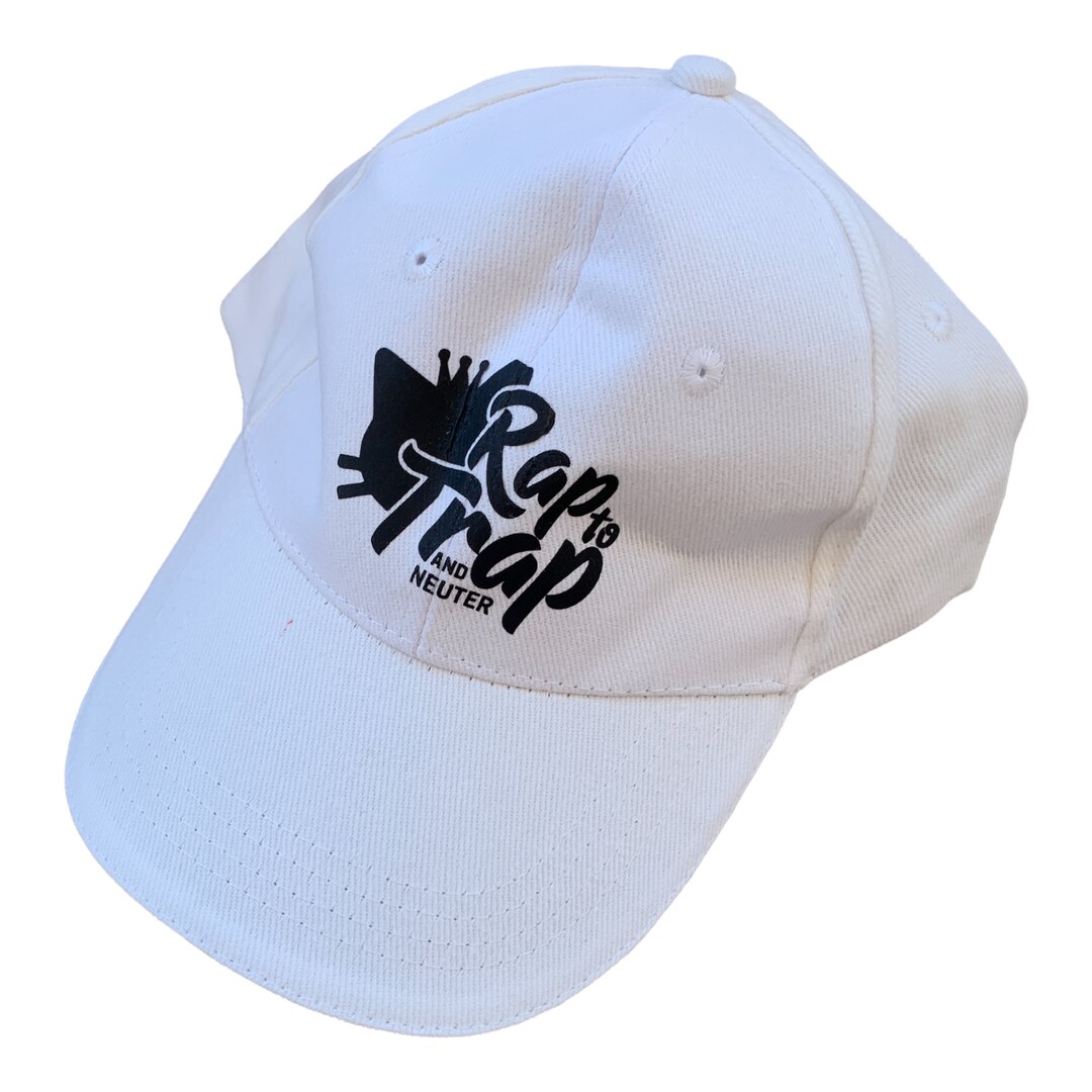 White Baseball Cap, Rap to Trap Cap, White Cap, White Rap to Trap Hat ...
