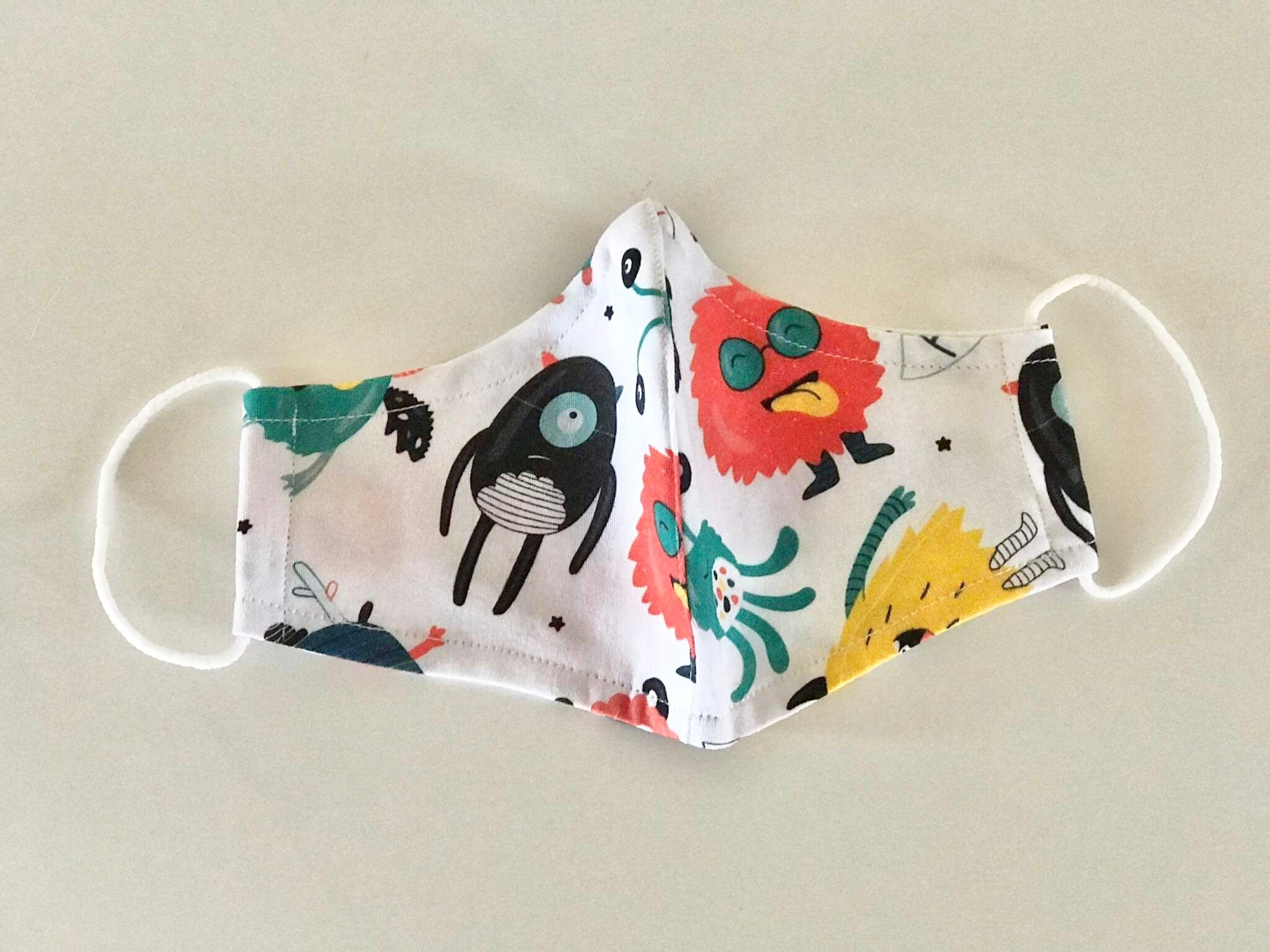 Childrens Cotton Face Masks 3 Pack Faces Monster Designs - Etsy