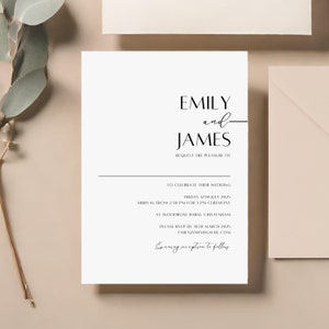Wedding Invitation With Guest Name Space - Etsy UK