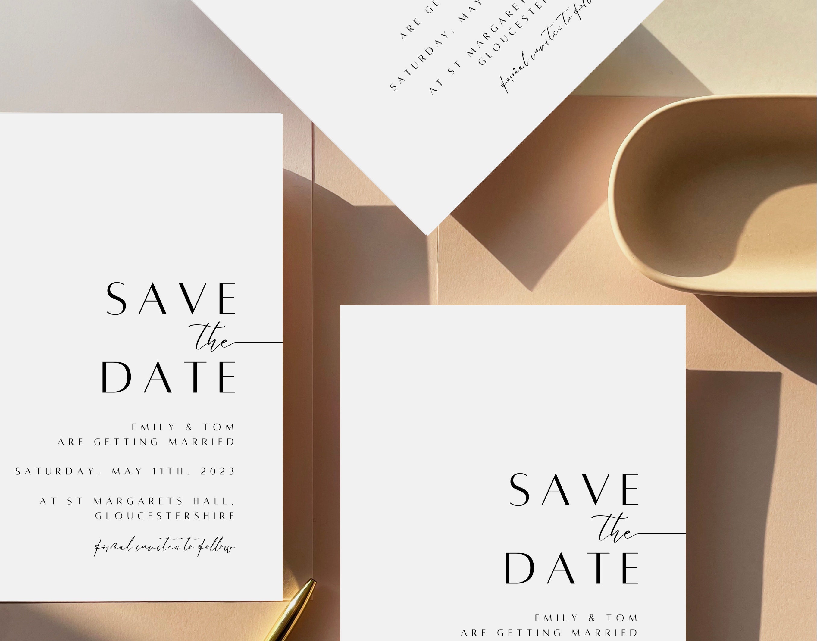 Save the Date Invitation Wedding Announcement Card Simple - Etsy UK