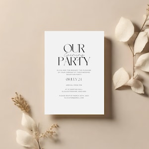 Evening Reception Invitations - Elegant Wedding Invite, Evening ...
