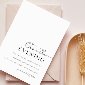 Save the Evening Invitation - Evening Reception Invite - Etsy UK