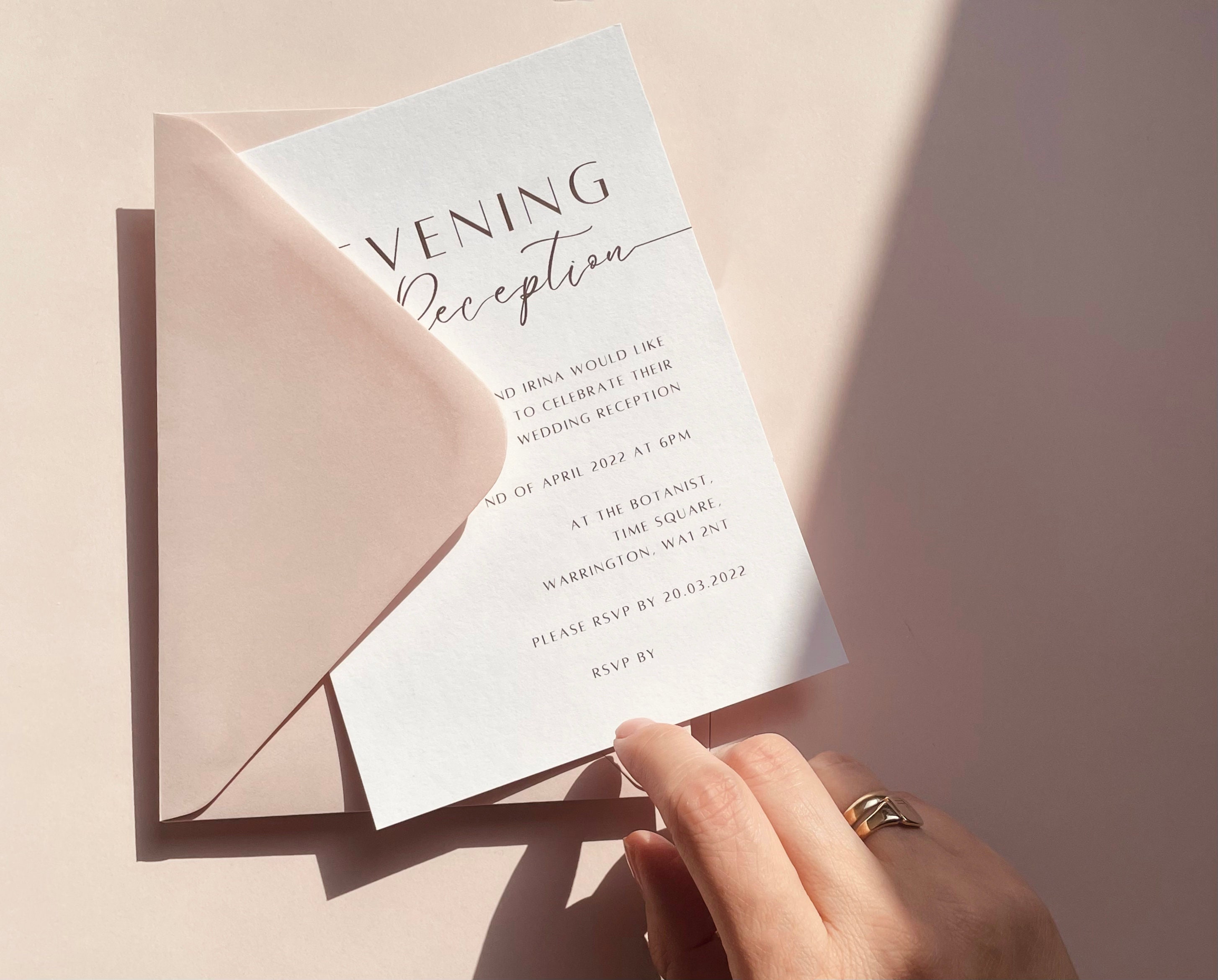 Evening Reception Invitations Elegant Wedding Invite - Etsy UK