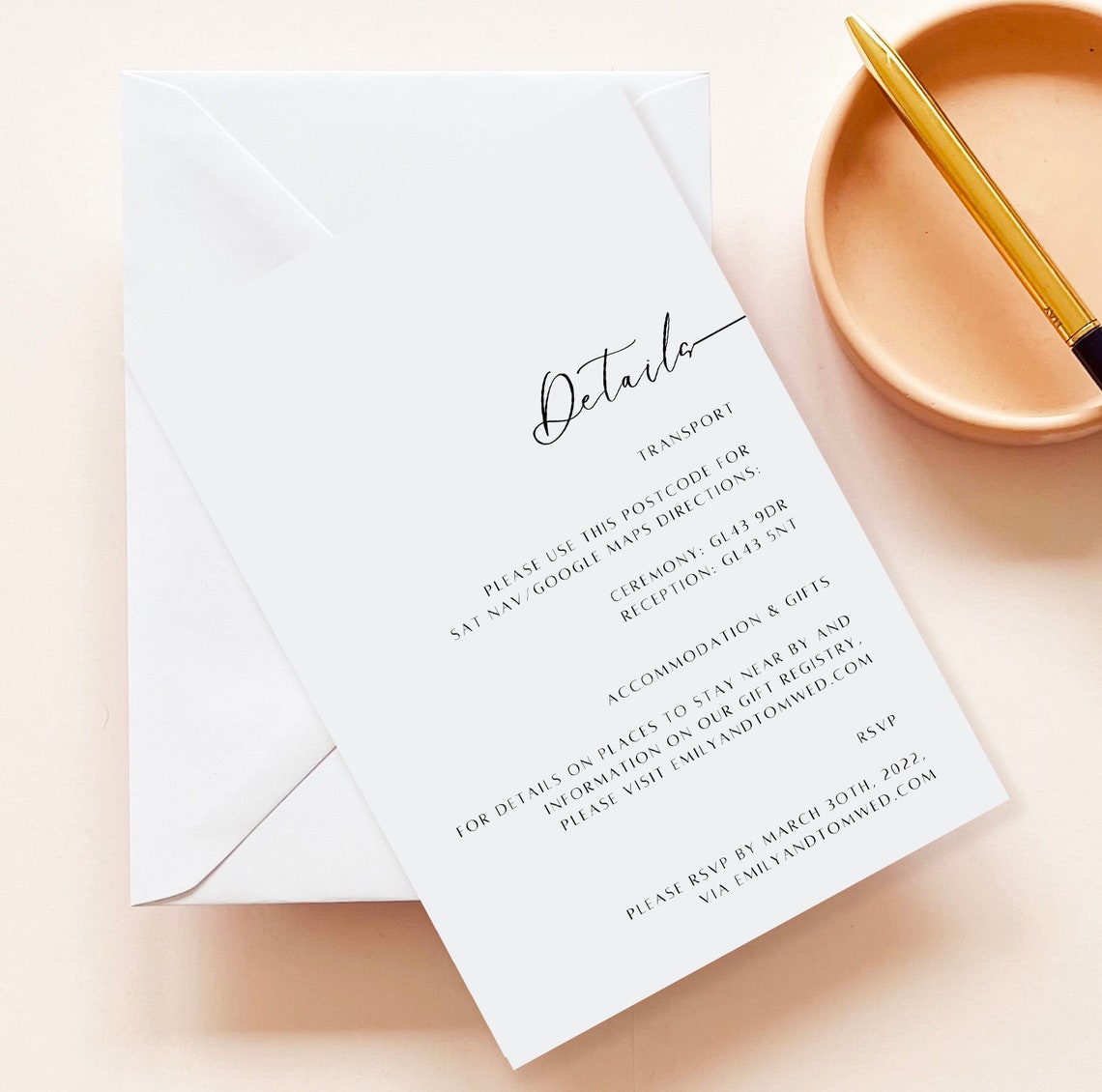 Wedding Details Card Wedding Information Card Wedding Info - Etsy