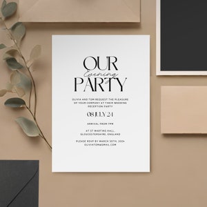 Evening Reception Invitations - Elegant Wedding Invite, Evening ...