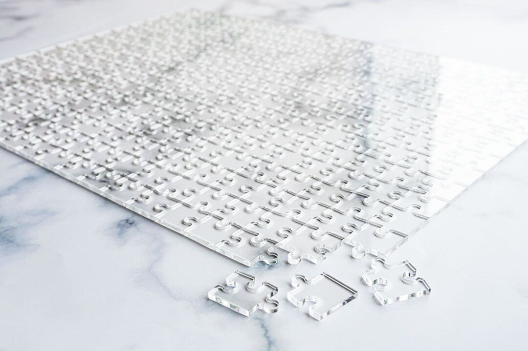 Puzzle Challenge, Difficult, Nearly Transparent Acrylic Puzzle, Clear ...