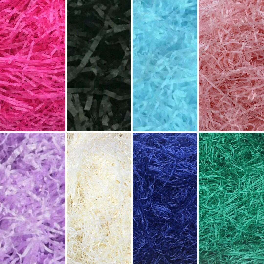 Coloured Soft Shredded Tissue Paper Hamper Gift Box Fillers Packaging 8 ...