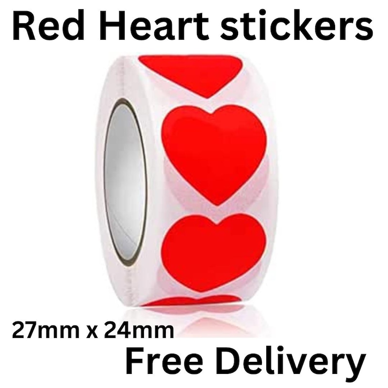Heart Stickers - Etsy UK