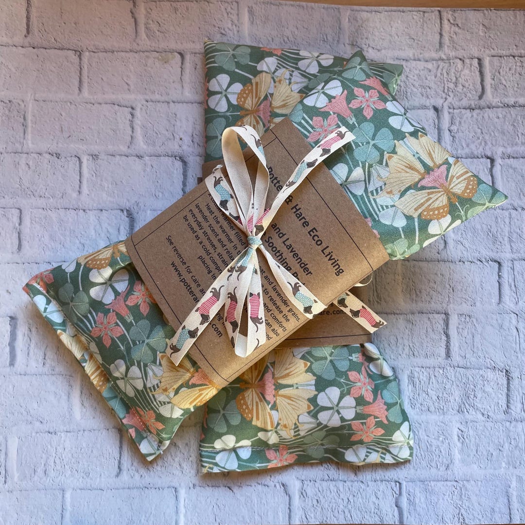 Handmade William Morris Lavender Wheat Heat Pad: Weighted Eye Mask - Etsy