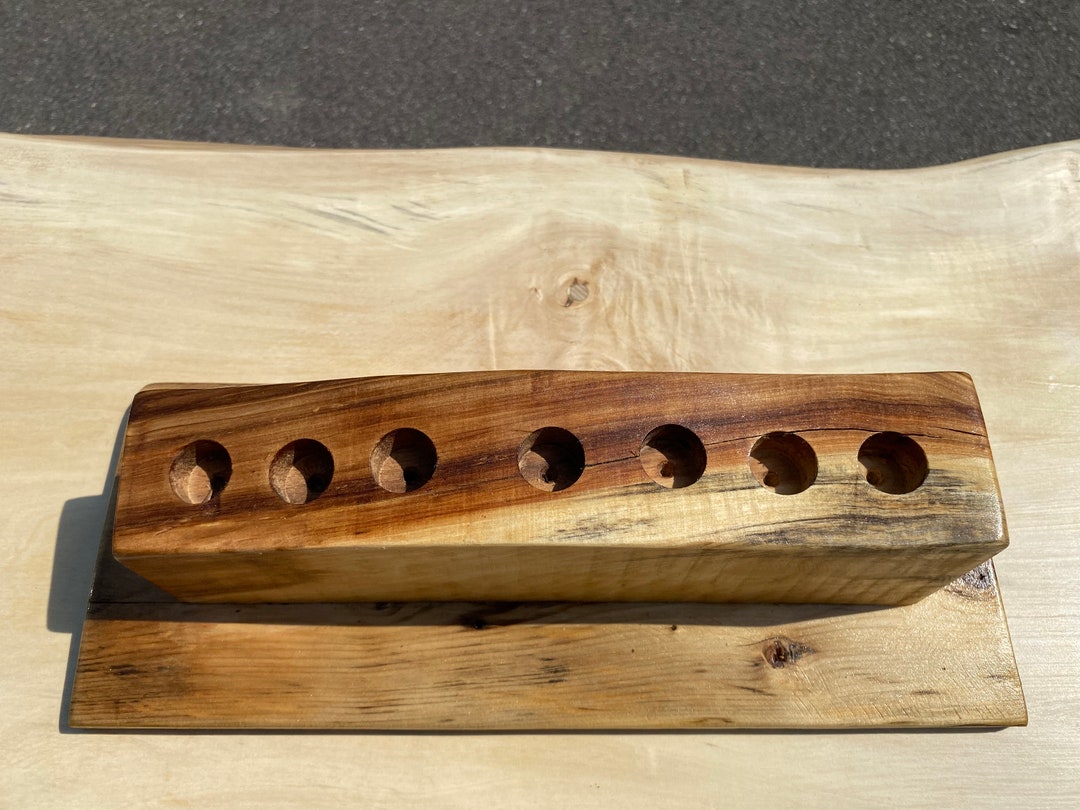 Wooden Kinara Candle Stand - Etsy