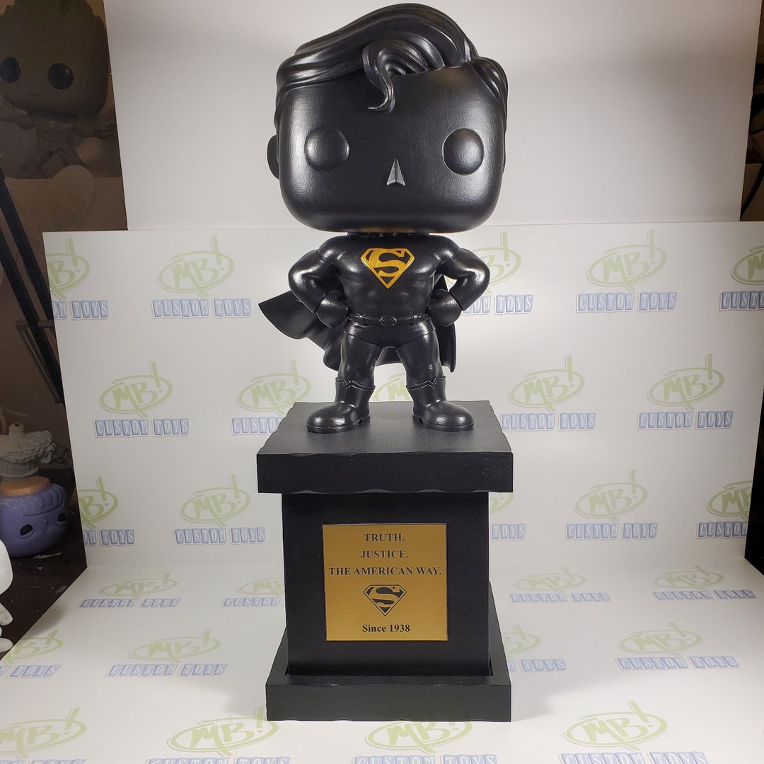 18 Inch Superman Tribute Statue Custom Funko Pop Onyx Version - Etsy