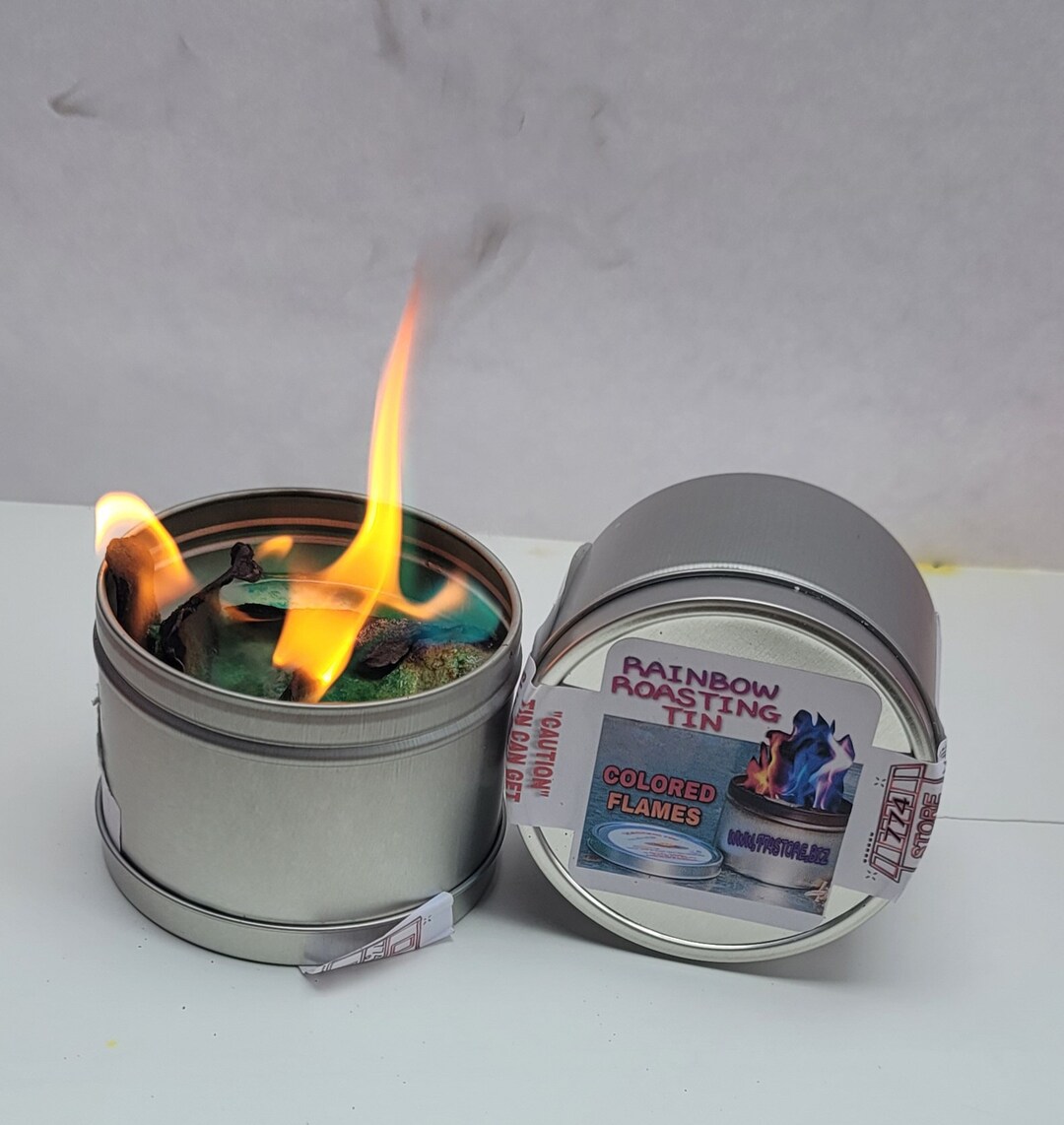 COLORED Fire Tin, Flame Tin, Rainbow Colors,bonfire,fire Pit free ...