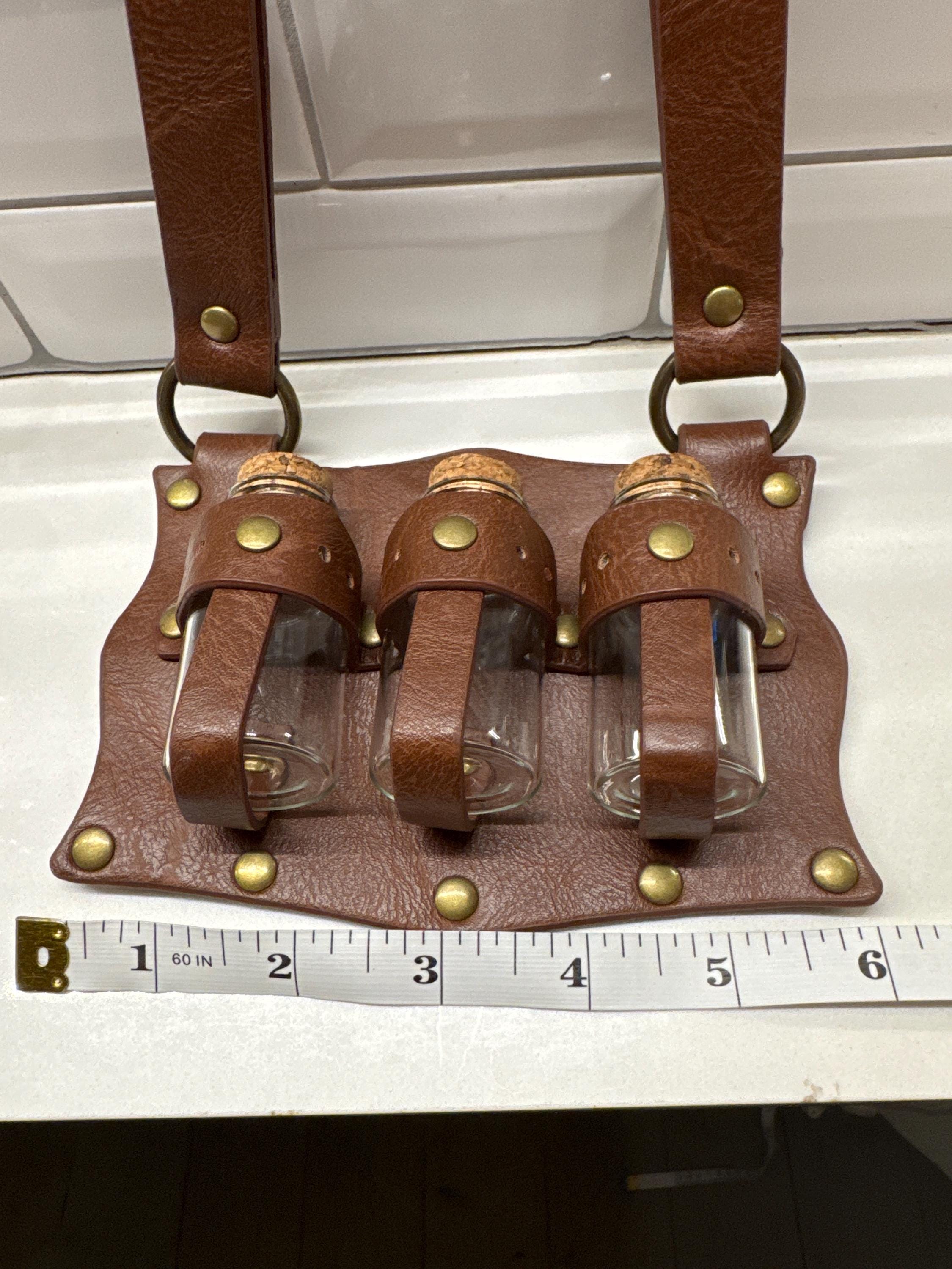 Medieval Renaissance Vegan Leather Potion Bottle Pouch for LARP ...