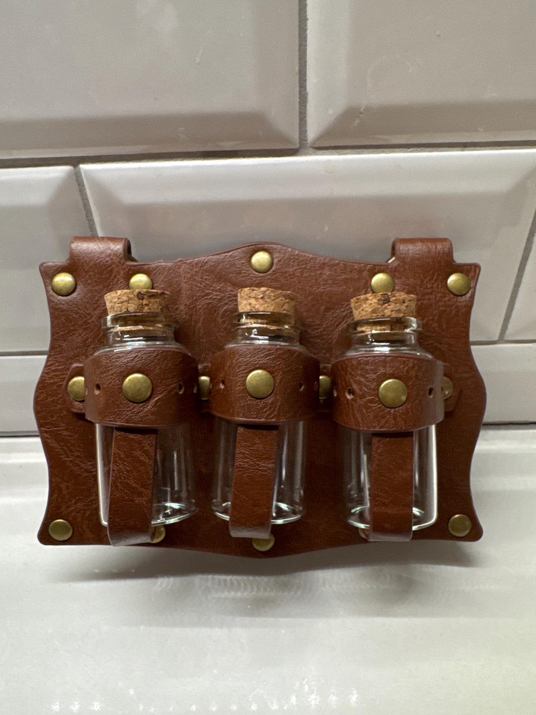 Medieval Renaissance Vegan Leather Potion Bottle Pouch for LARP ...