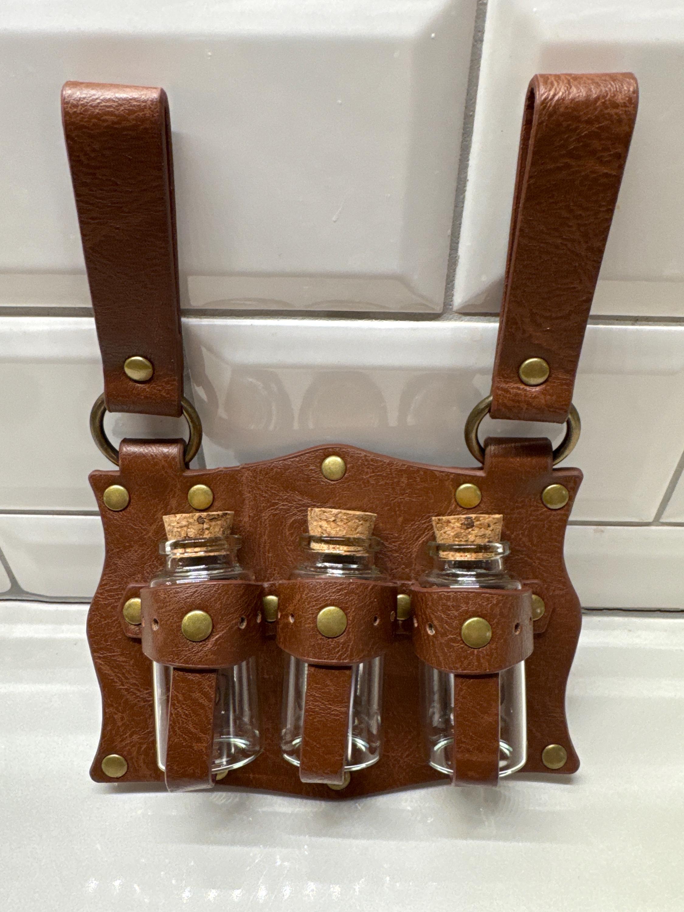 Medieval Renaissance Vegan Leather Potion Bottle Pouch for LARP ...