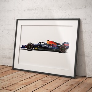 Original Drawing | Red Bull RB18 #1 Max Verstappen 2022 | Oracle Red ...