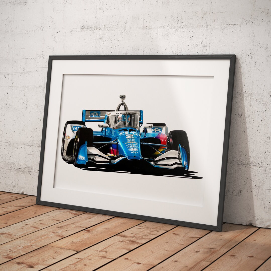 Original Drawing | Team Penske #2 | Josef Newgarden St. Pete 2024 ...