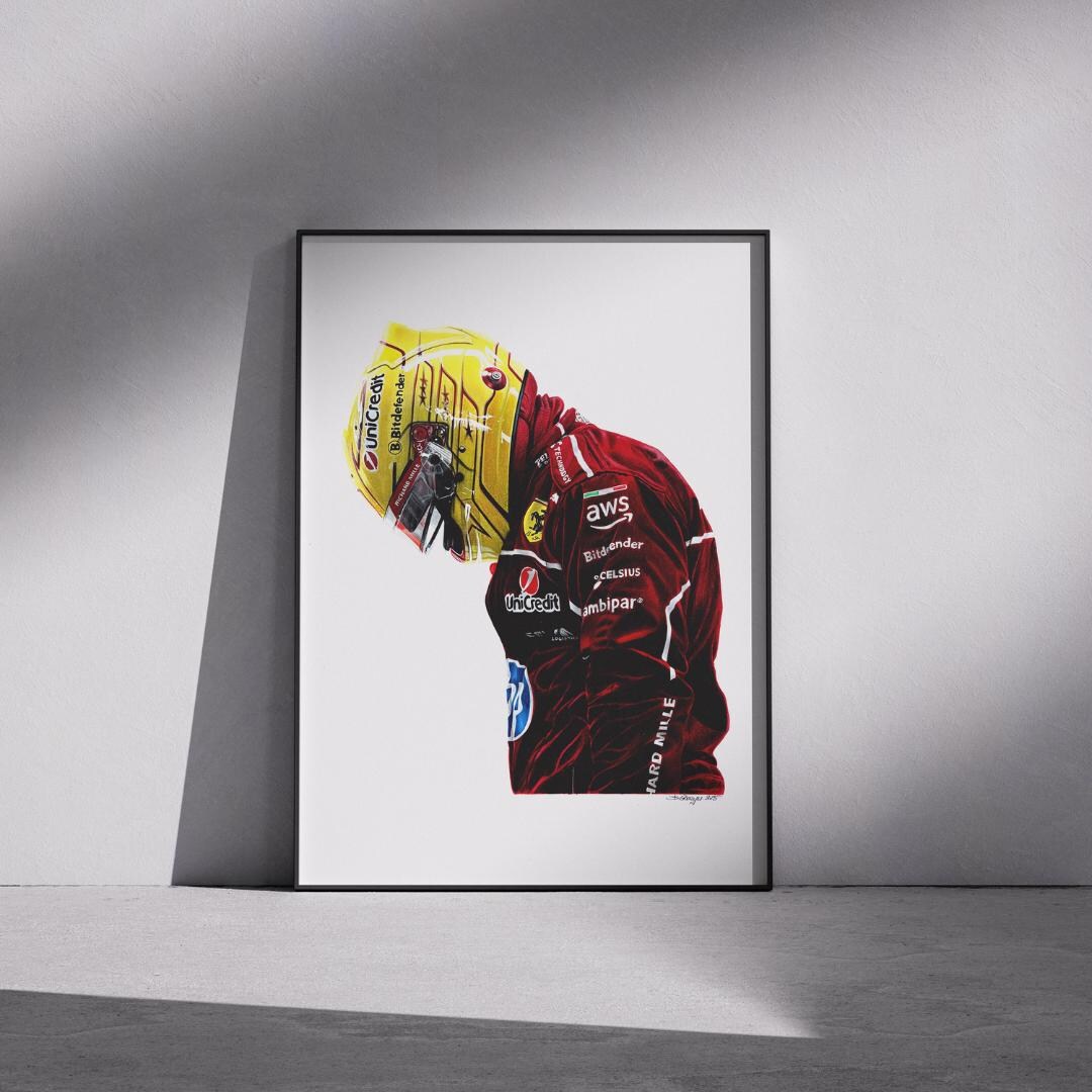Limited Edition Print of Drawing | Lewis Hamilton | 2025 | Scuderia ...
