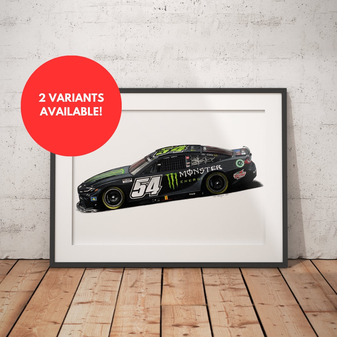 Limited Edition Print of Drawing | Toyota Camry #54 | Ty Gibbs | NASCAR ...
