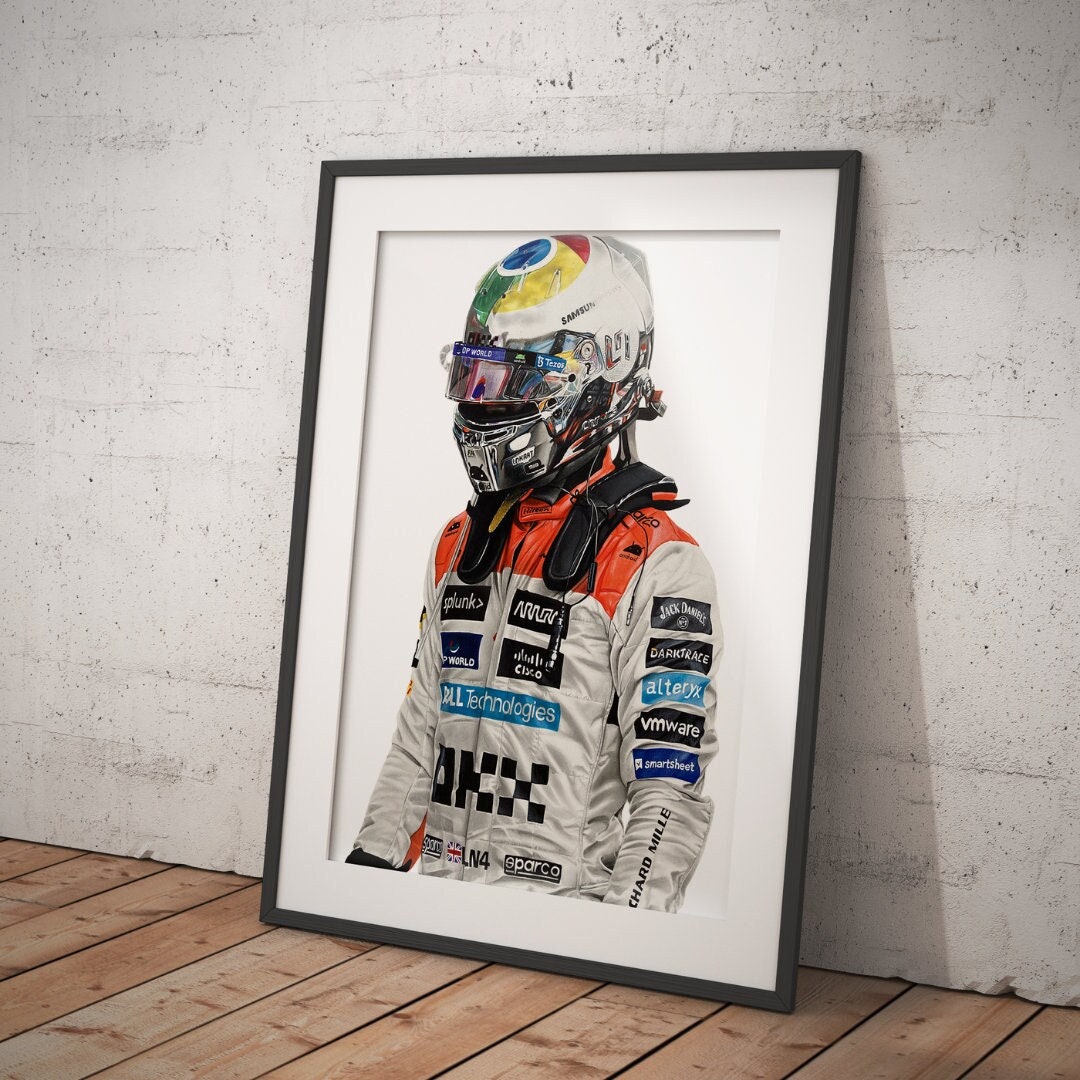 Original Drawing Lando Norris Silverstone 2023 Mclaren - Etsy