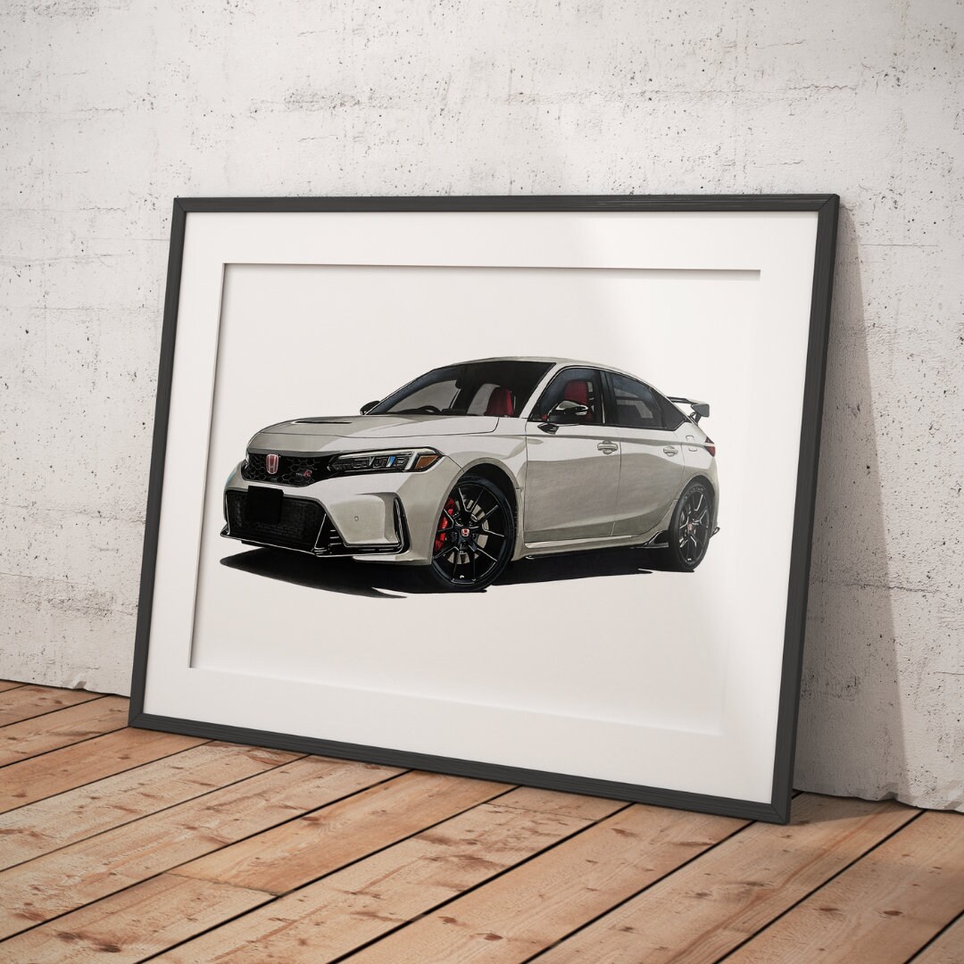 Original Drawing Honda Civic Type R FL5 Drawing Art - Etsy