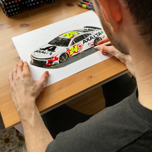 Original Drawing | Chevrolet Camaro #24 | Daytona 500 Winner | William ...