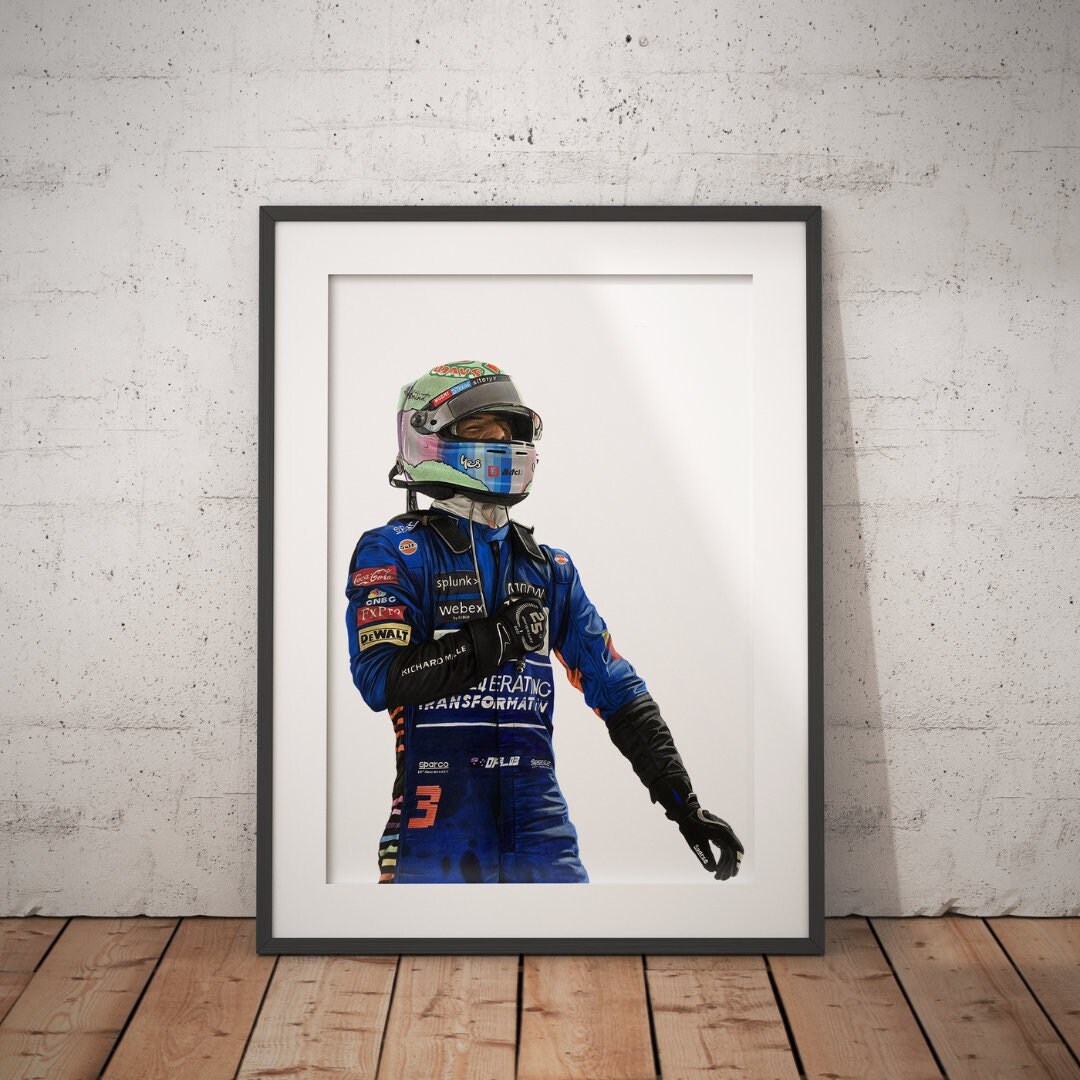 Limited Edition Print of Drawing | Daniel Ricciardo | Mclaren F1 Team ...