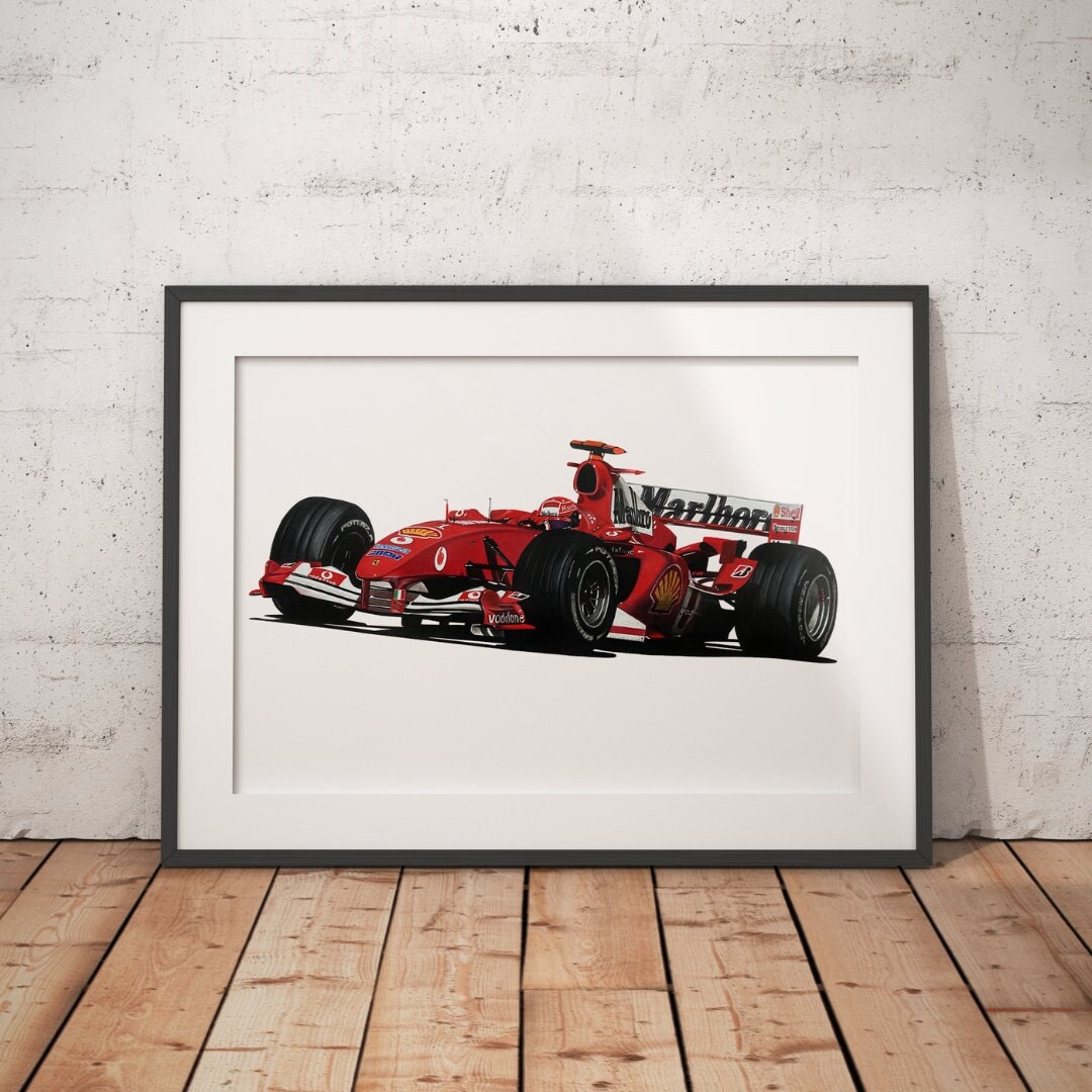 Limited Edition Print of Drawing | Ferrari F2004 Scuderia | Michael ...