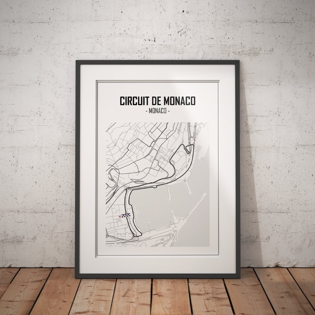 Limited Edition Print of Drawing | Circuit De Monaco Poster | Monaco ...