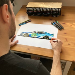 Original Drawing | Chevrolet Camaro #99 | Ambetter Health 400 Atlanta ...
