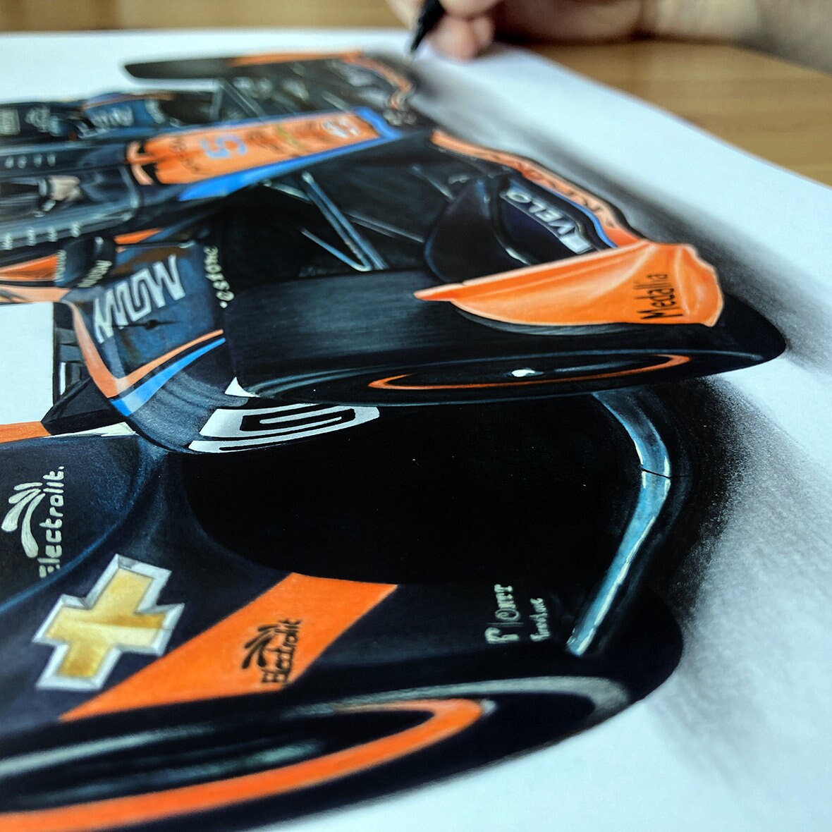 Limited Edition Print of Drawing | Team Arrow Mclaren #5 | Pato O Ward ...