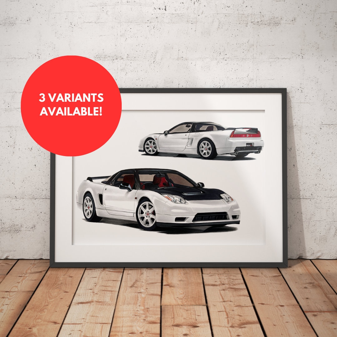 Limited Edition Print of Drawing Honda NSX-R JDM Drawing Art, Realistic ...
