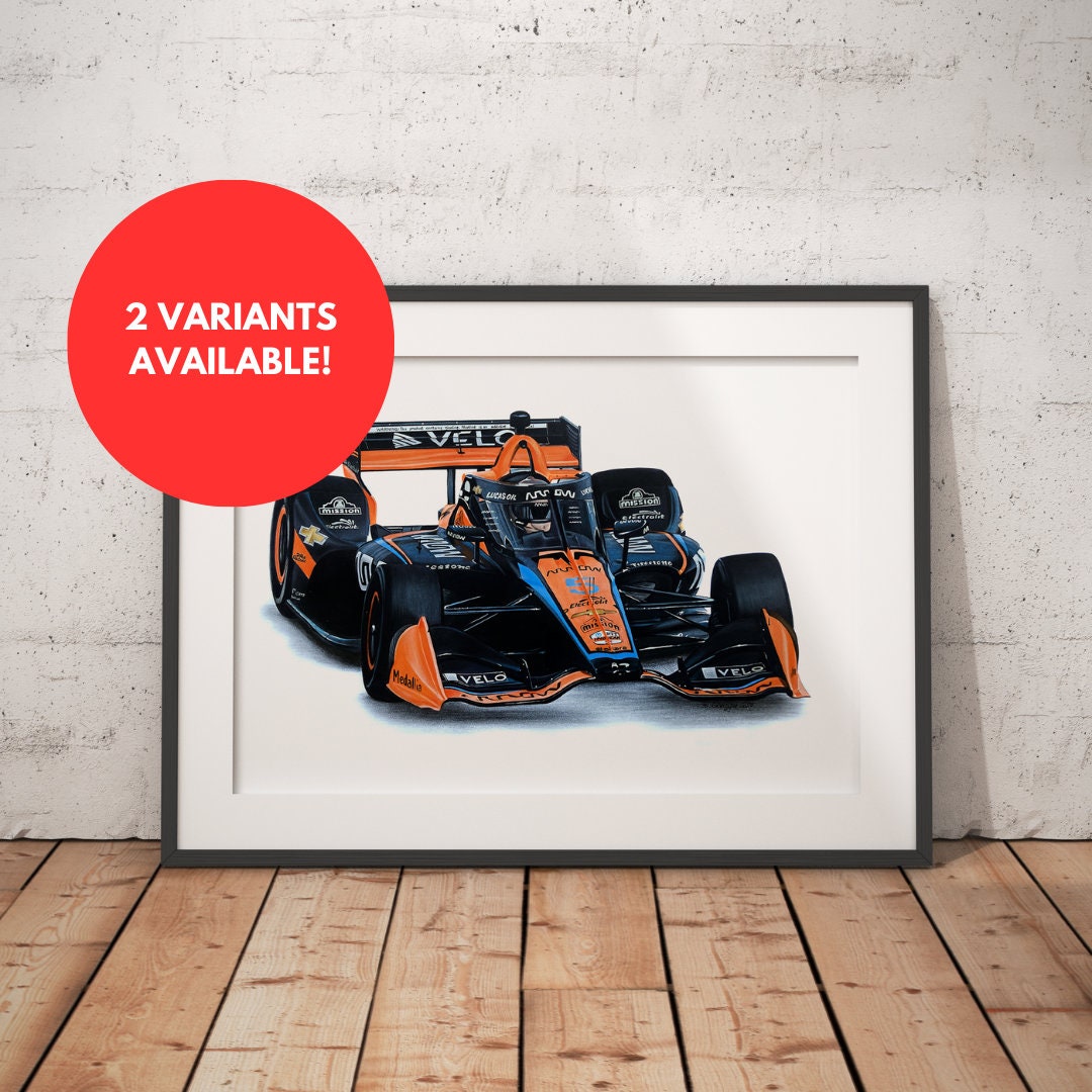 Limited Edition Print of Drawing | Team Arrow Mclaren #5 | Pato O Ward ...